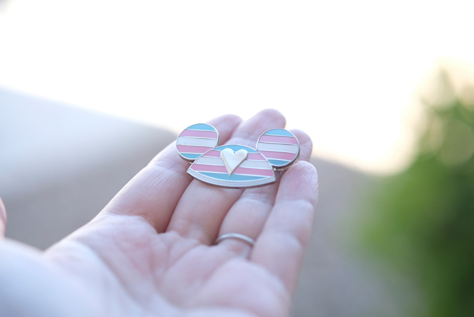Trans Flag Mickey Hat Enamel Pin | Etsy