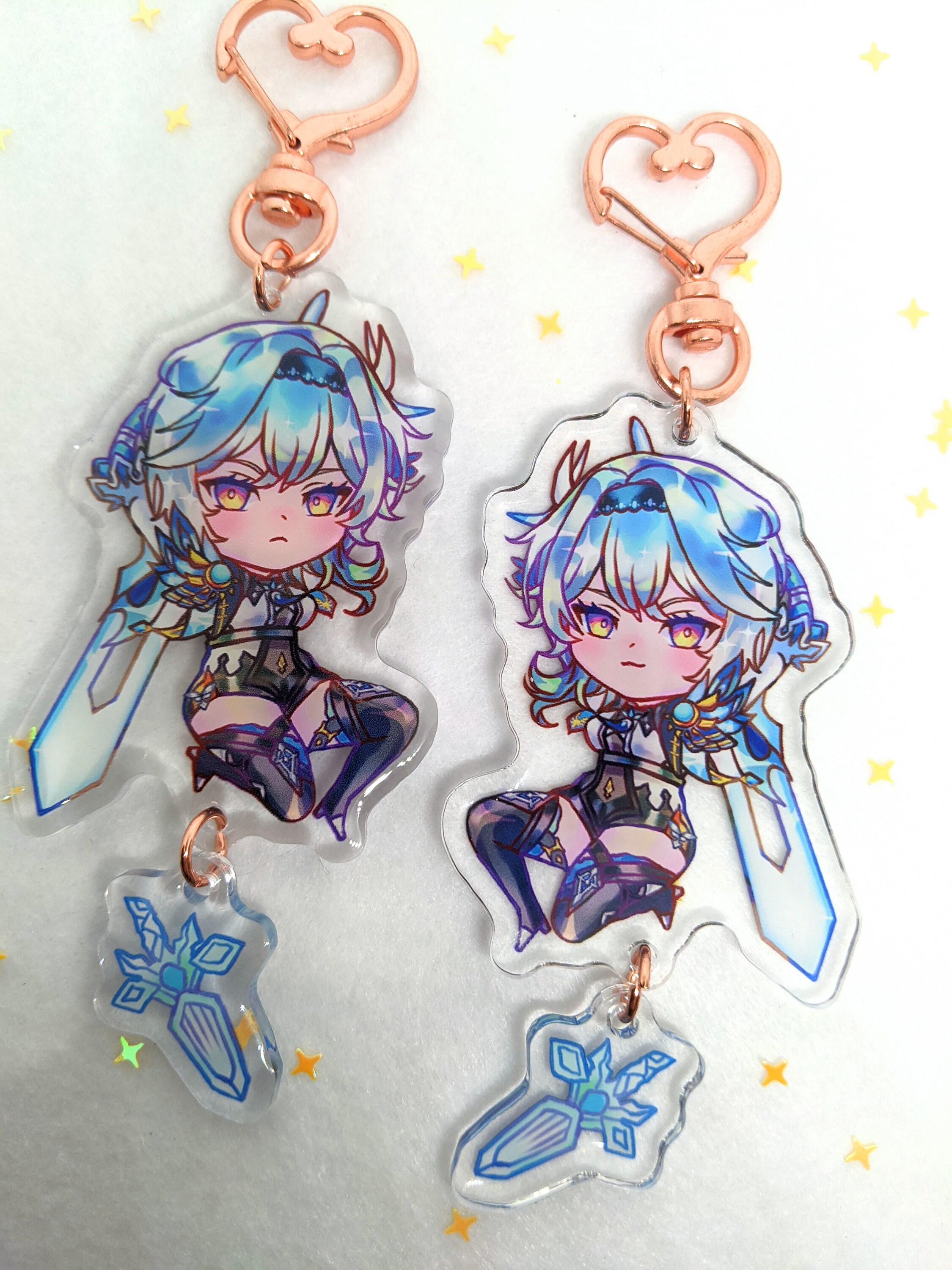Genshin Impact CRYO Shenhe Ganyu Eula Rosaria Kaeya Chongyun - Etsy
