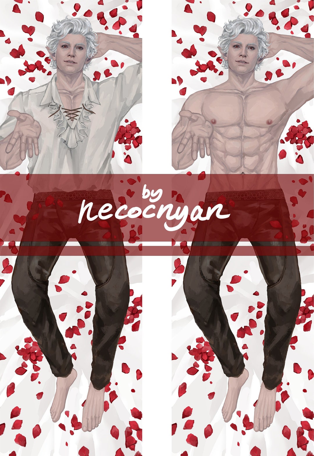 Baldurs Gate3 Astarion Body Pillow Double Design - Etsy