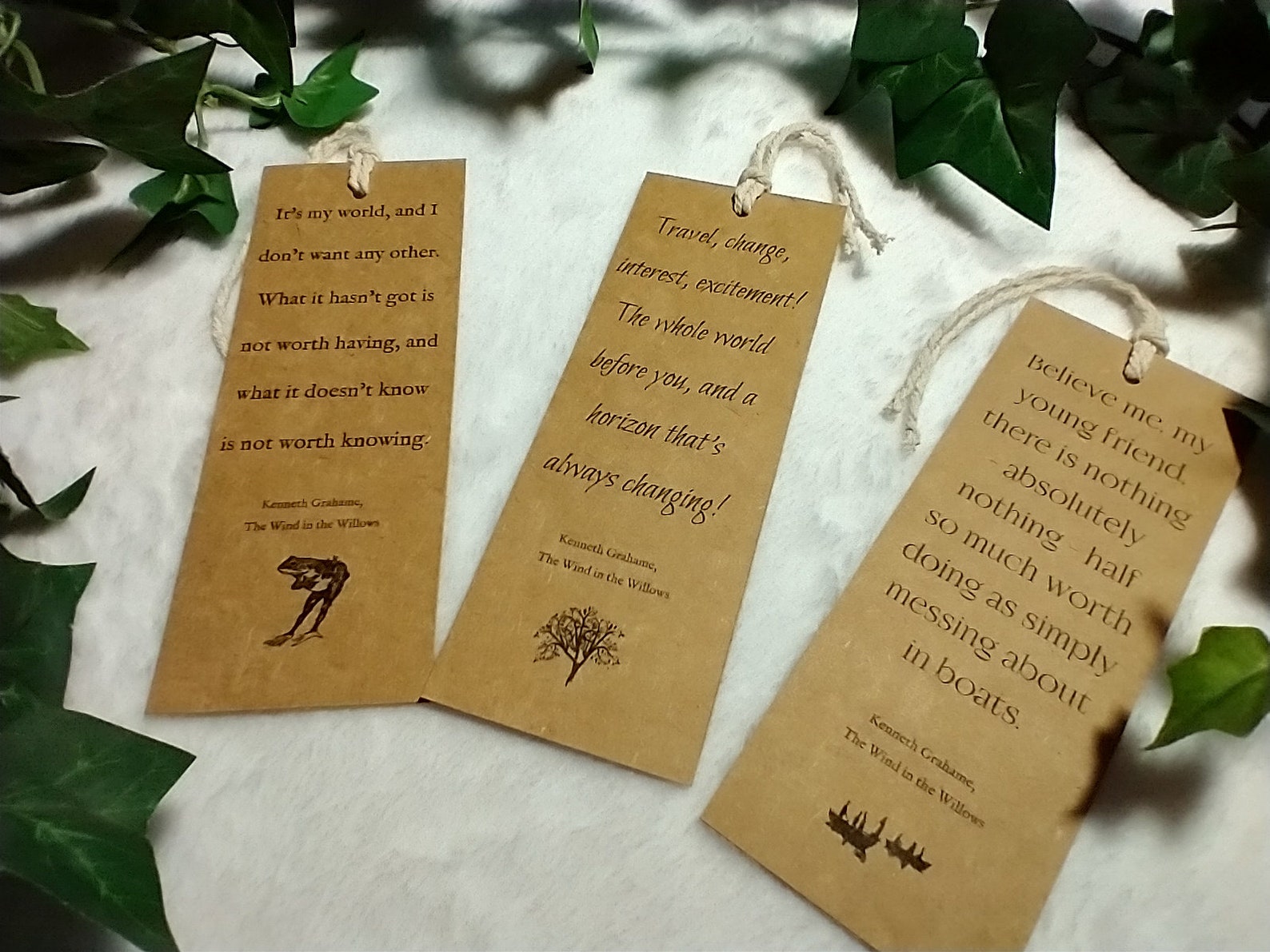 Wind in the Willows Bookmark Set of 3 Recycled Classic Book | Etsy