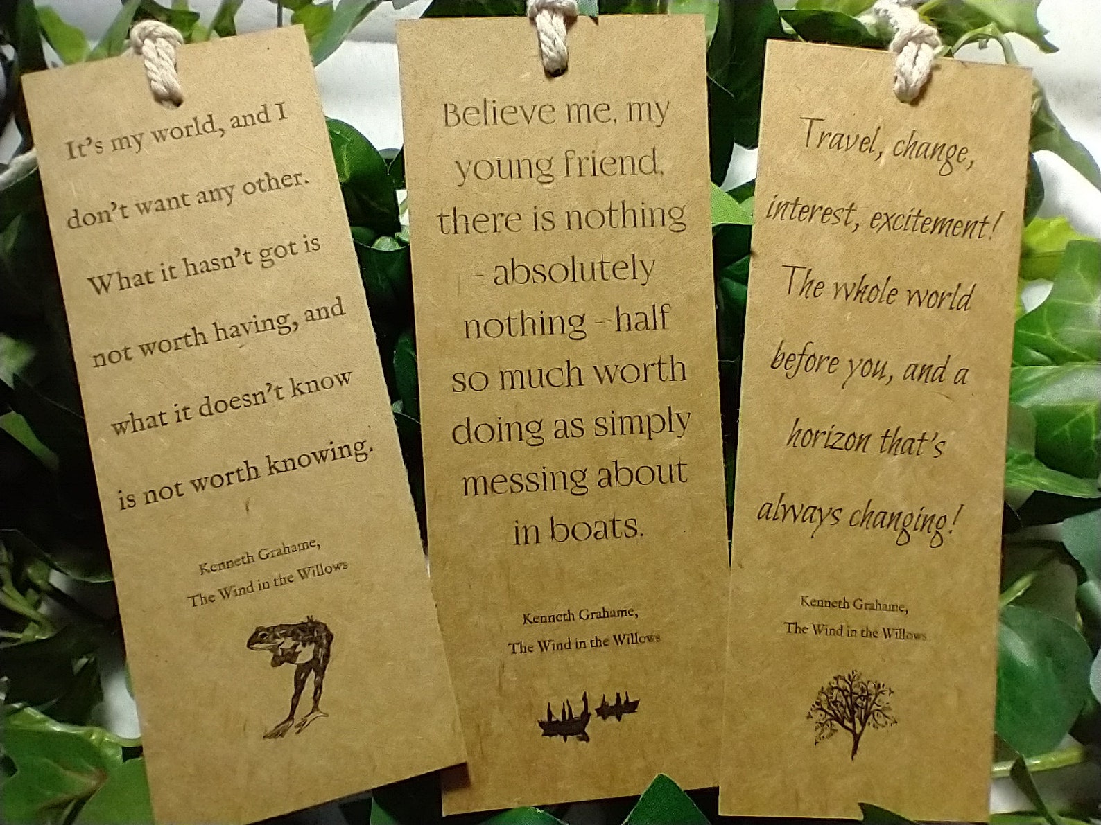 Wind in the Willows Bookmark Set of 3 Recycled Classic Book | Etsy
