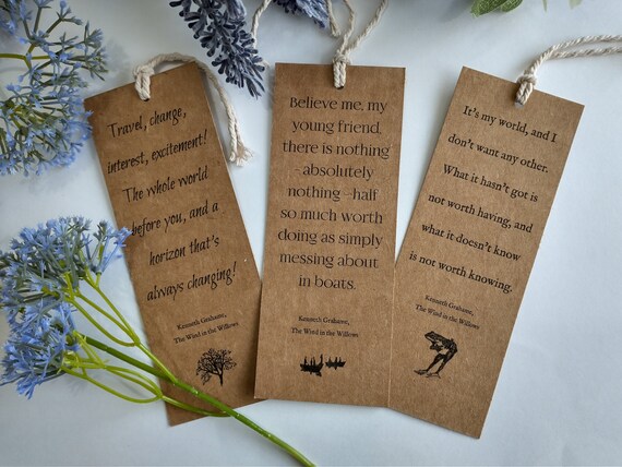 Wind in the Willows Bookmark Set of 3 Recycled Classic Book | Etsy