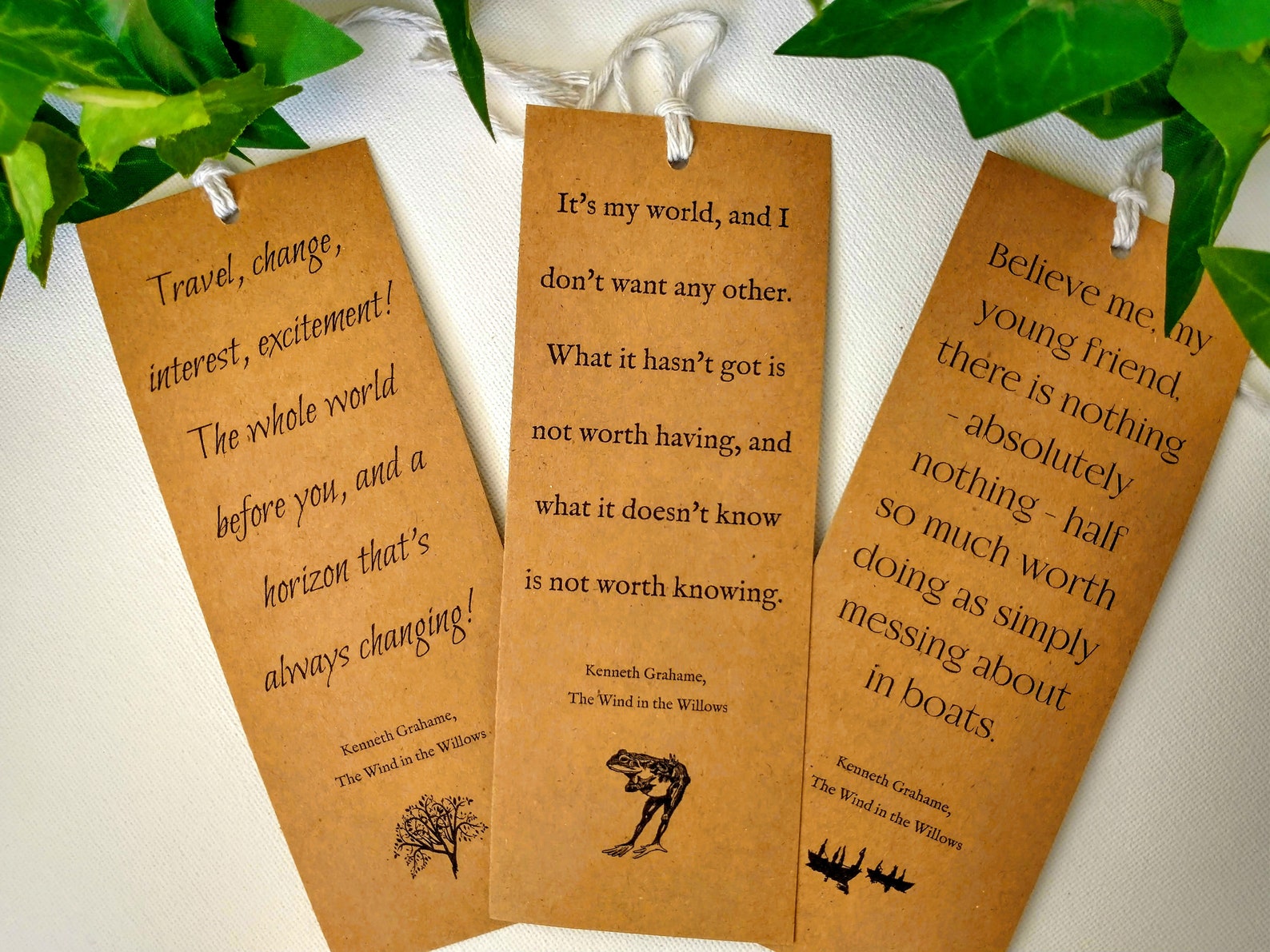 Wind in the Willows Bookmark Set of 3, Classic Book Quote Bookmark ...