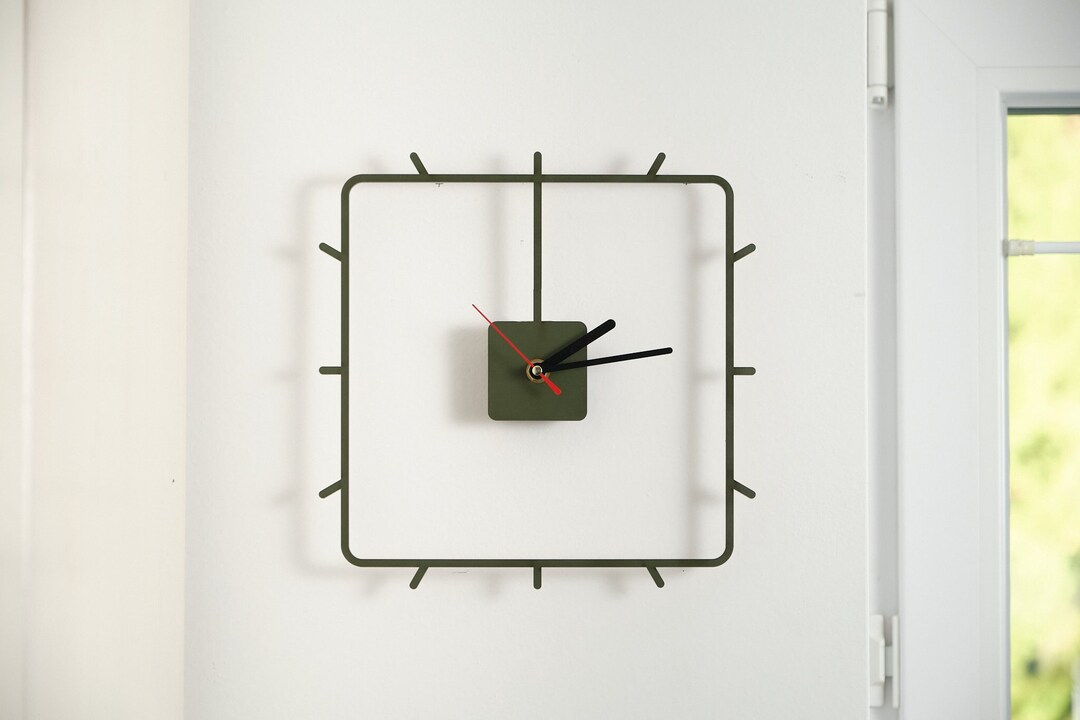 Simple, Filigree and Timeless Wall Clock Made of Thin Wood Lasered for ...