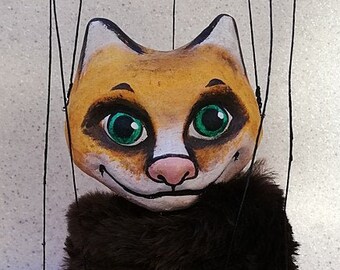 Gray and Yellow Bird Marionette. Handmade Clay Puppet 7 | Etsy