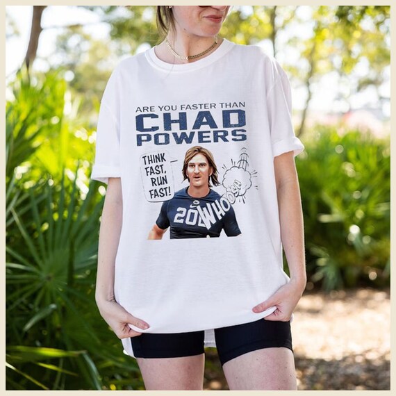 Chad Powers Shirt Chad Powers 2022 Think Fast Run Fast Shirt - Etsy