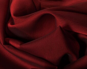 Red silk fabric | Etsy