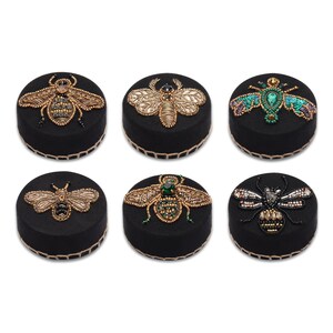 Fabric Coated Hand Embroidered Beaded Pattern Weights, Paper Weight for ...