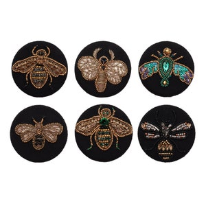 Fabric Coated Hand Embroidered Beaded Pattern Weights, Paper Weight for ...