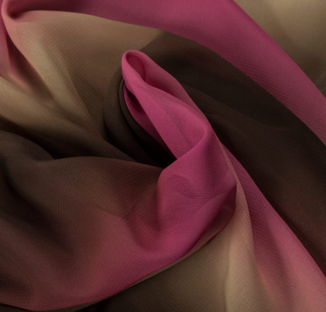 Polyester Fabric Georgette Fabric Pink Ombre Fabric Over-lays Fabric ...