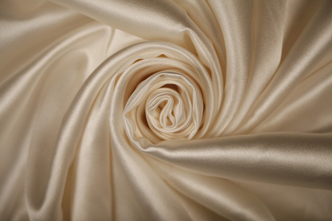 Polyester Satin Fabric White (remnant-90cmx135cm) Apparel Fabric Bridal ...