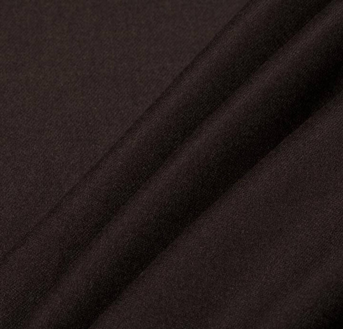 100% Wool Deep Dark Brown Fabric Quilting Fabric Fabric by the | Etsy UK