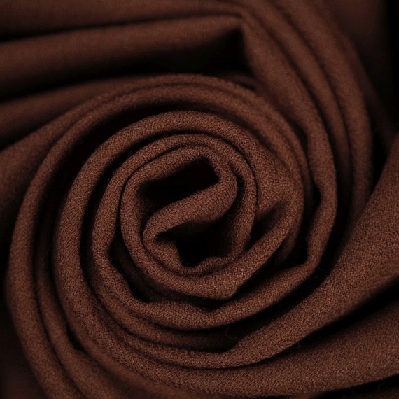 Cotton Crepe Chocolate Brown Fabric Remnant-145cmx120cm | Etsy