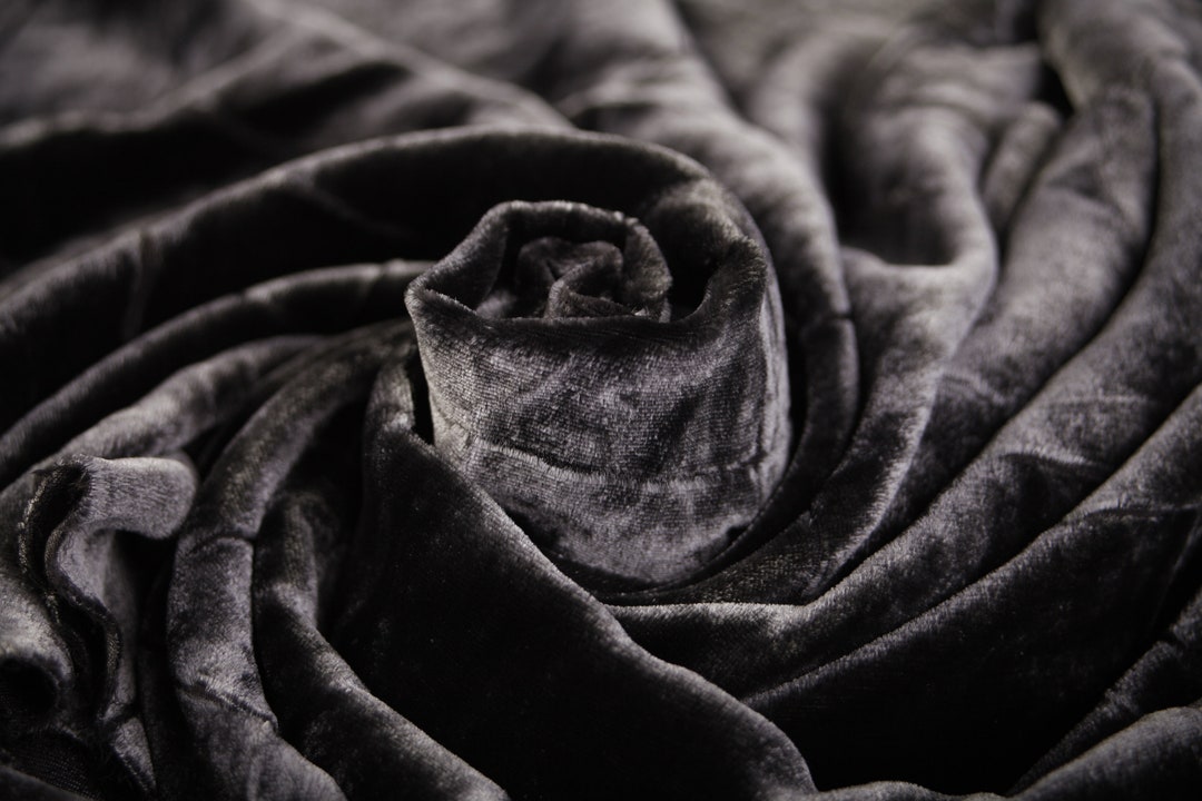 Silk Velvet Devore Black Colour Fabric Multiple Remnants Cut off Fabric ...