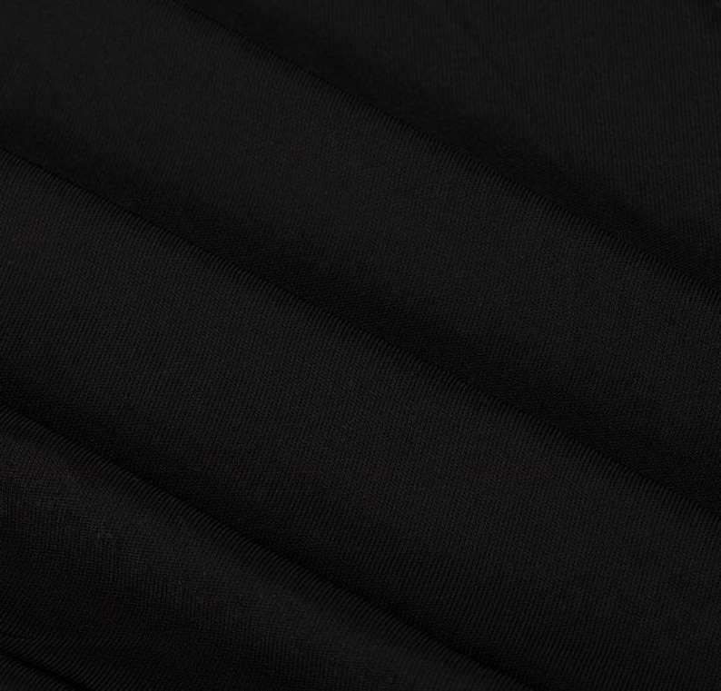 Premium Quality 100% Rayon Interlock Black Soft Material Fashion ...