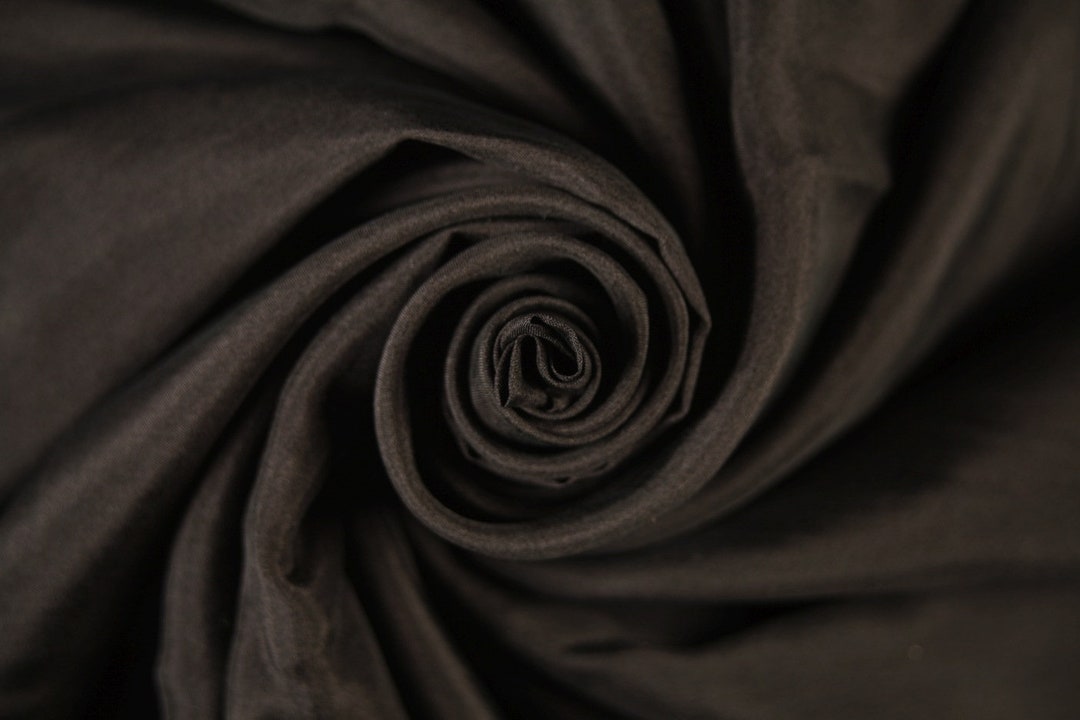 Silk Black Lining Fabric Multiple Remnant Smooth Glossy Finish Lining ...