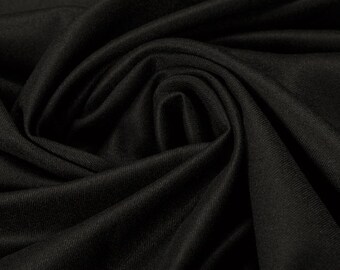 Black Wool Fabric - Etsy