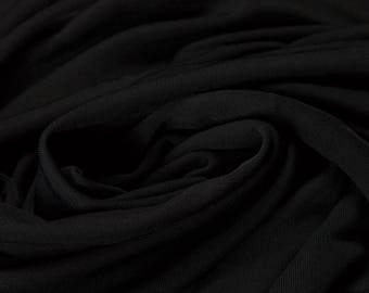 Black Interlock Fabric - Etsy