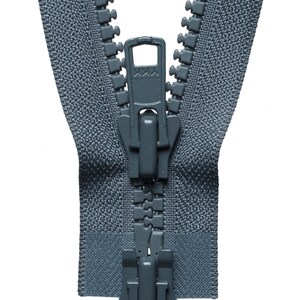 YKK Vislon Navy Two Way Open End Zip, Heavy Duty Plastic Zipper Khaki ...