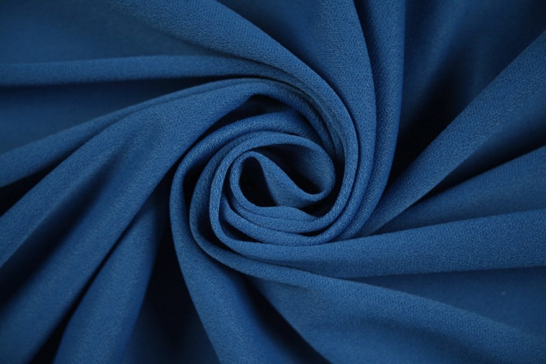100 Polyester Fabric Blue remnant 55cmx165cm Upholstery Fabric the Meter Fabric Apparel Fabric Bridal Fabric Etsy