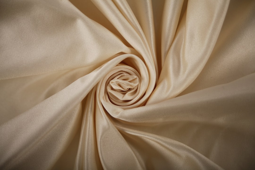 Duchess Satin Fabric Cream Ivory Matt Silk Material Bridal Fashion ...