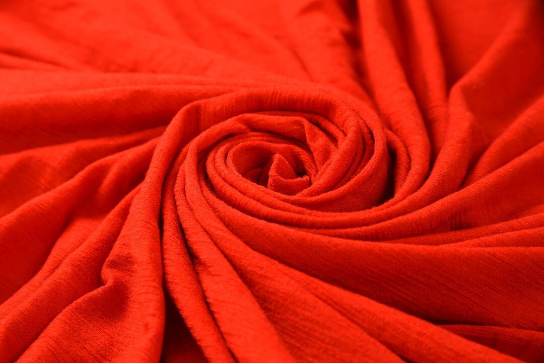 Rayon Crepe Red Stretch Fabric (remnant-85cmx135cm) Fabric Cut off ...
