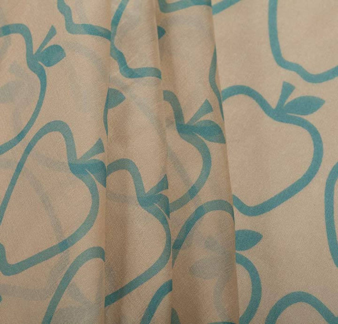 Apple Print Silk Fabric Fabric by the Meter Apparel Fabric Home Decor ...