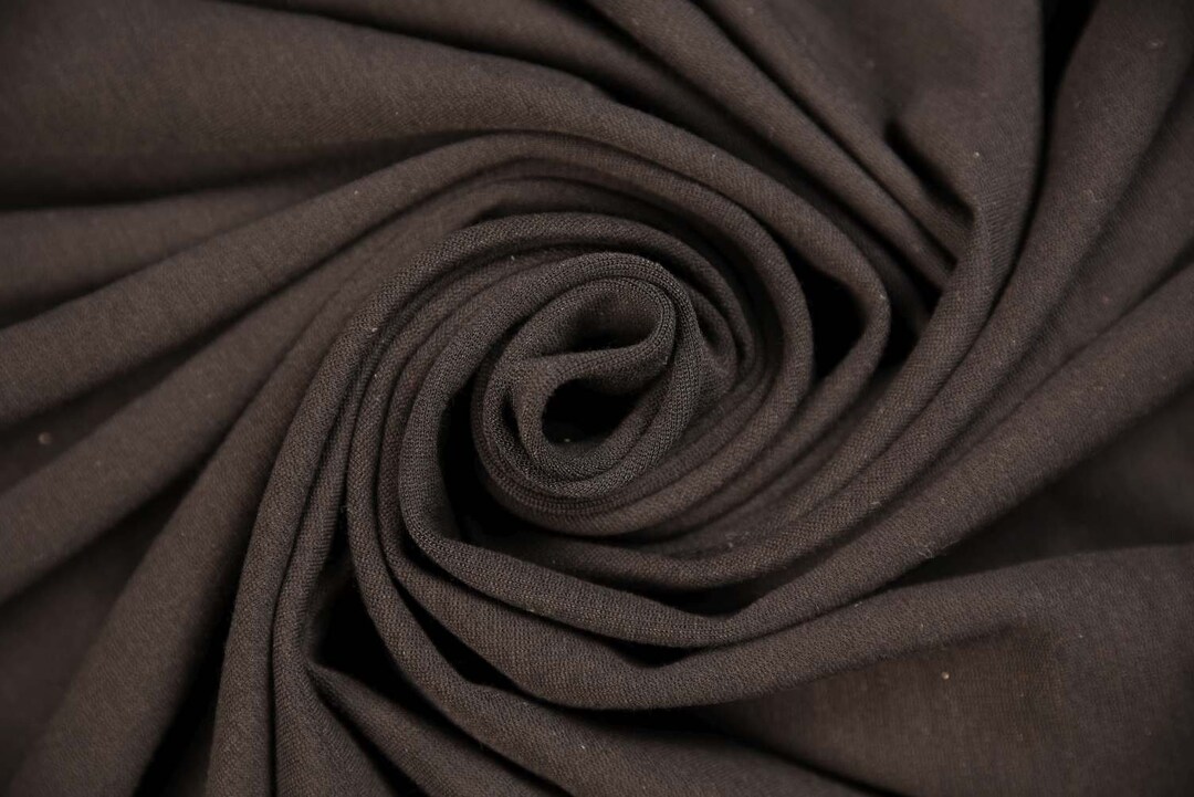 Stretch-Baumwollmischung Wolle Schwarzer Stoff (Rest-165cmx120cm) Stoff ...