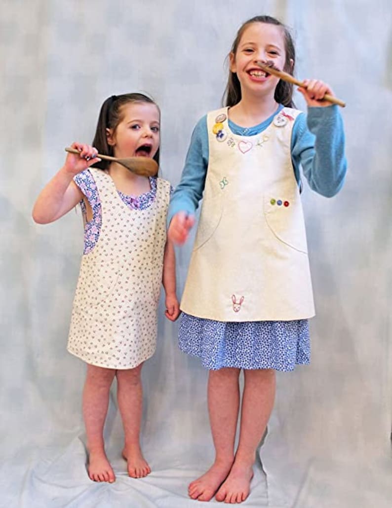 Janet Clare Little Artisan Apron Pattern - Child Sized Crossover Apron ...