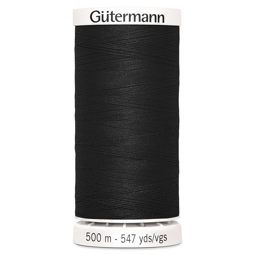 Premium Thread Gutermann Sew-all Thread: 250m Black (000) 100% ...