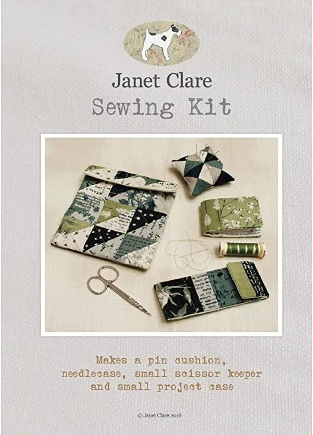 Janet Clare Sewing Kit Pattern to Make 4 Projects Pincushion Needlecase ...