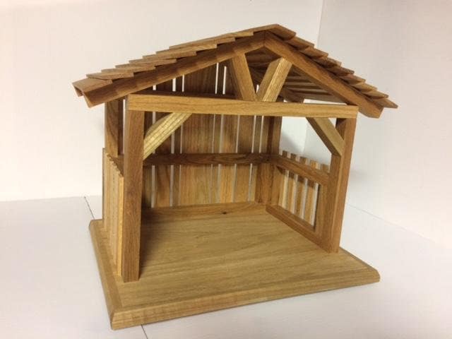 Oak Stable for Nativity Scene Handmade Stable Manger | Etsy