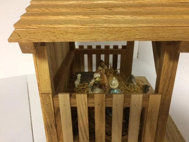 Oak Stable for Nativity Scene Handmade Stable Manger | Etsy