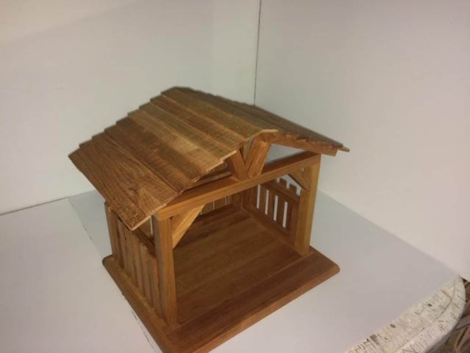 Cherry Wood Stable for Nativity Scene Handmade Stable - Etsy