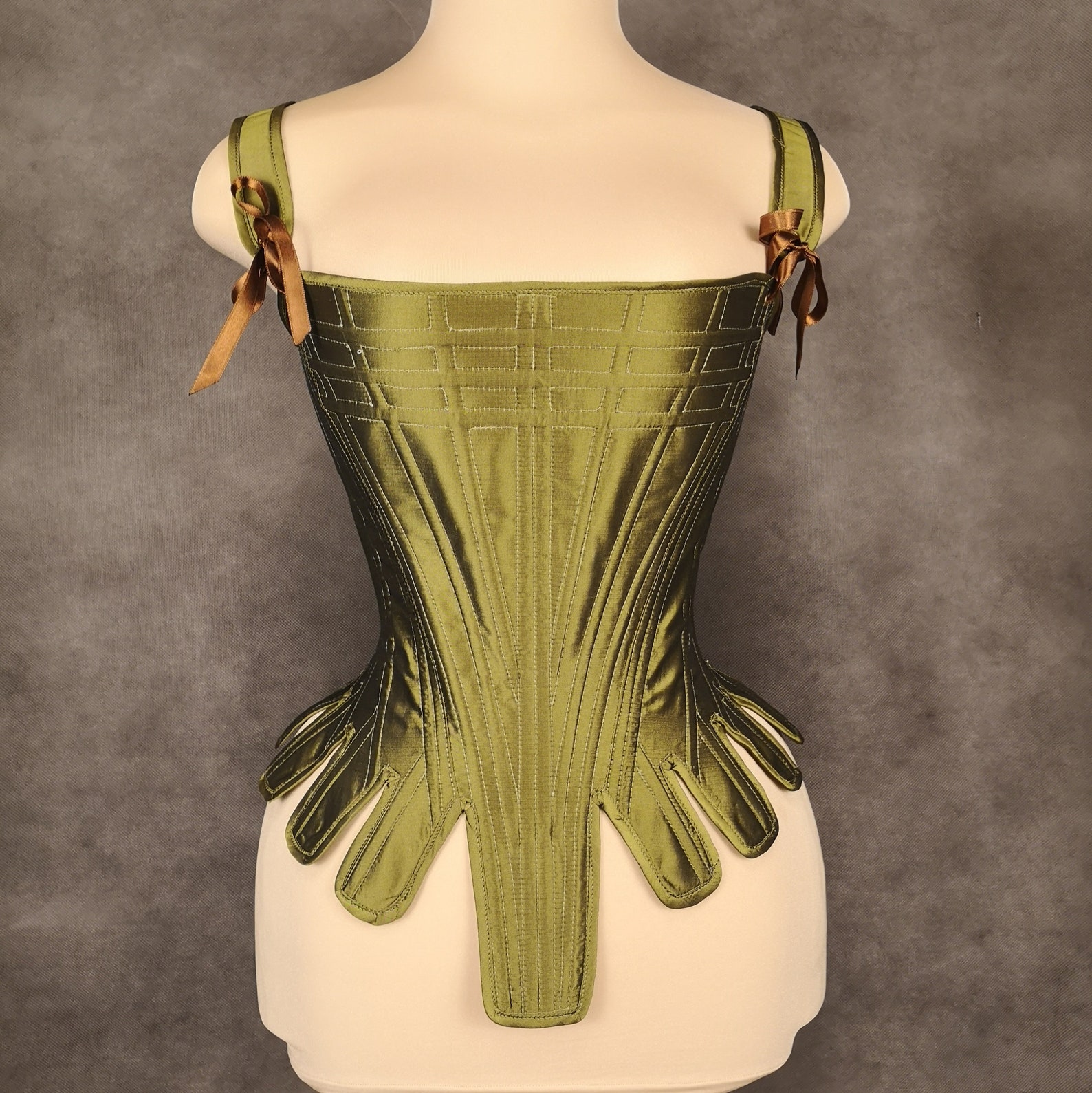 18th century stays corset MADE TO MEASURE wooden busk georgian | Etsy