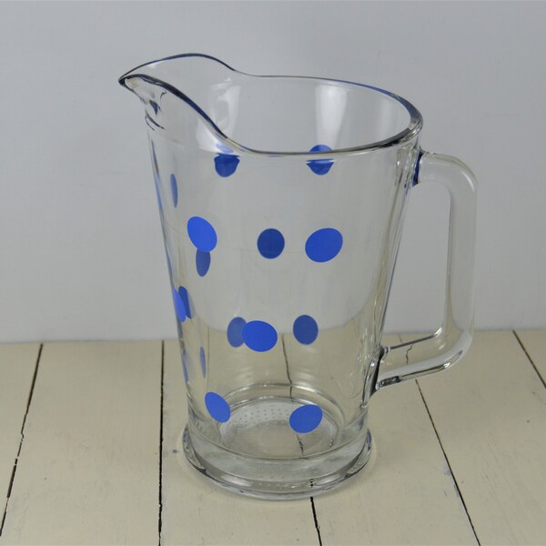 Dot Glass Pitcher - Etsy