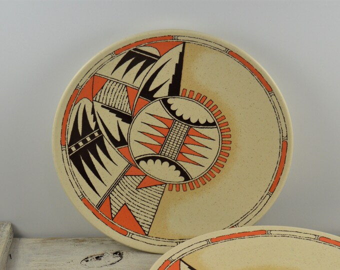Set of 3 Mikasa Indian Feast TRIBUTE 7 5/8 Salad Plates, Natural With ...