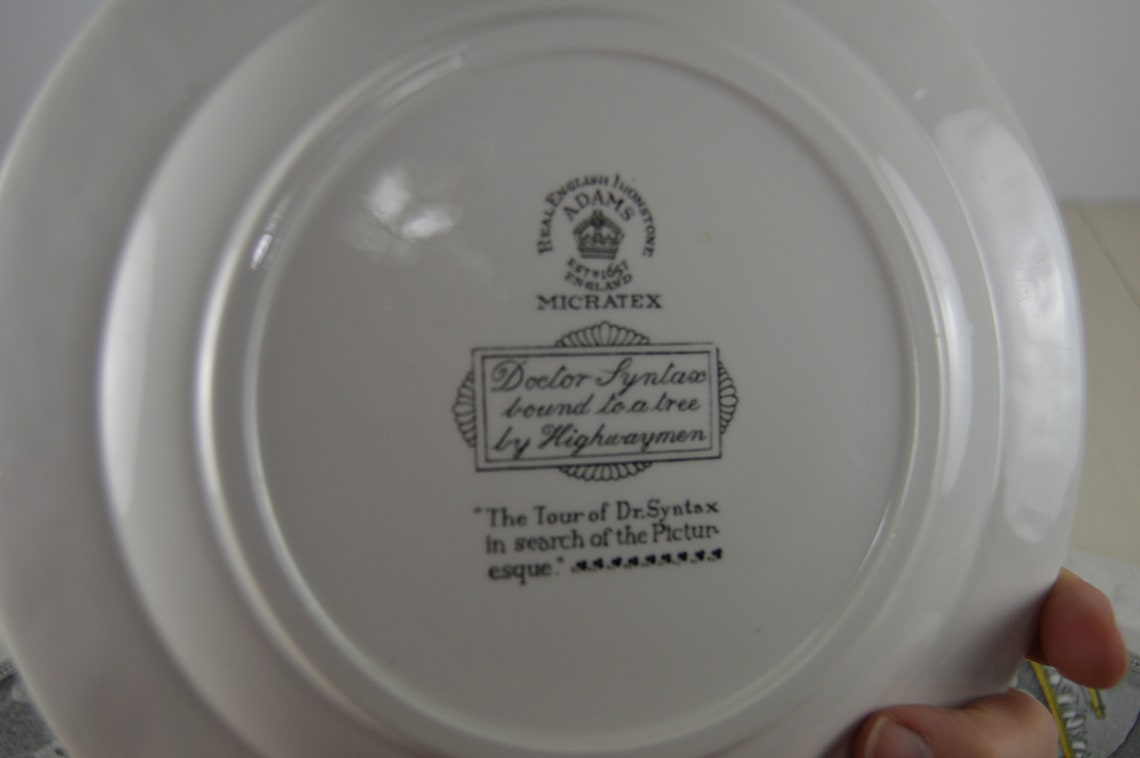 Set of 4 Adams Dr. Syntax 8.75 Plates Micratex English | Etsy