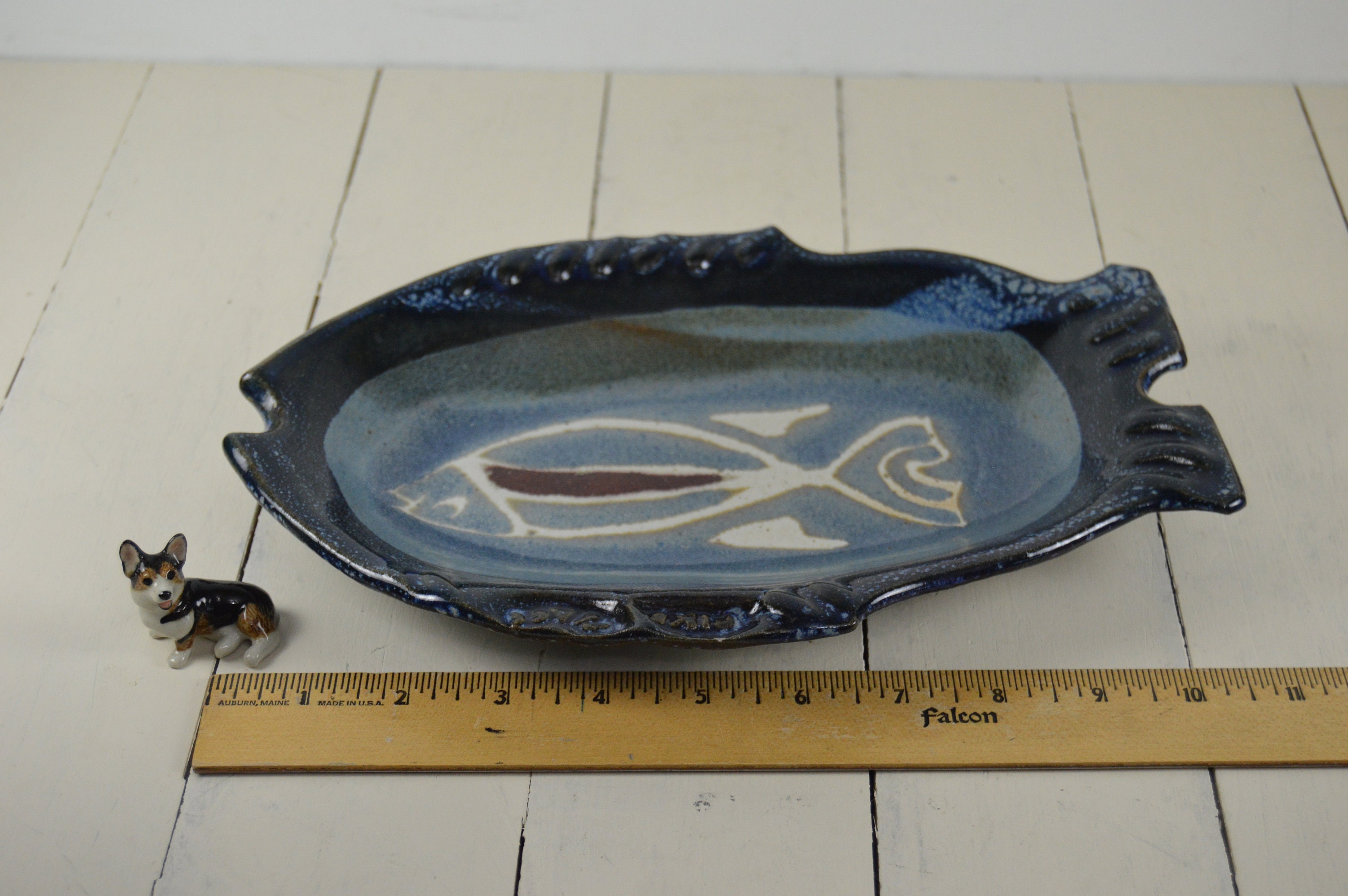 Lorna Smith Pottery PIKE PLACE Fish Platter 10.5", Hand Made Pottery ...