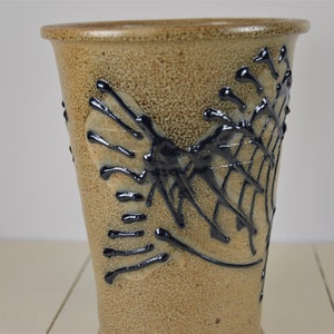 Rock Hard Pottery 7" Vase Raised Fish Design, Hand Made Pottery Salt ...