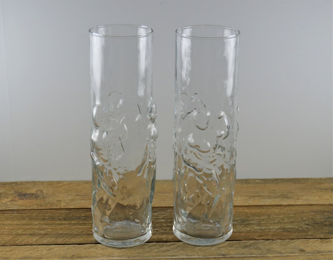 Set of 2 Libbey Glass THE MAN Body Builder 8.5" Vases, Le Homme L'homme ...