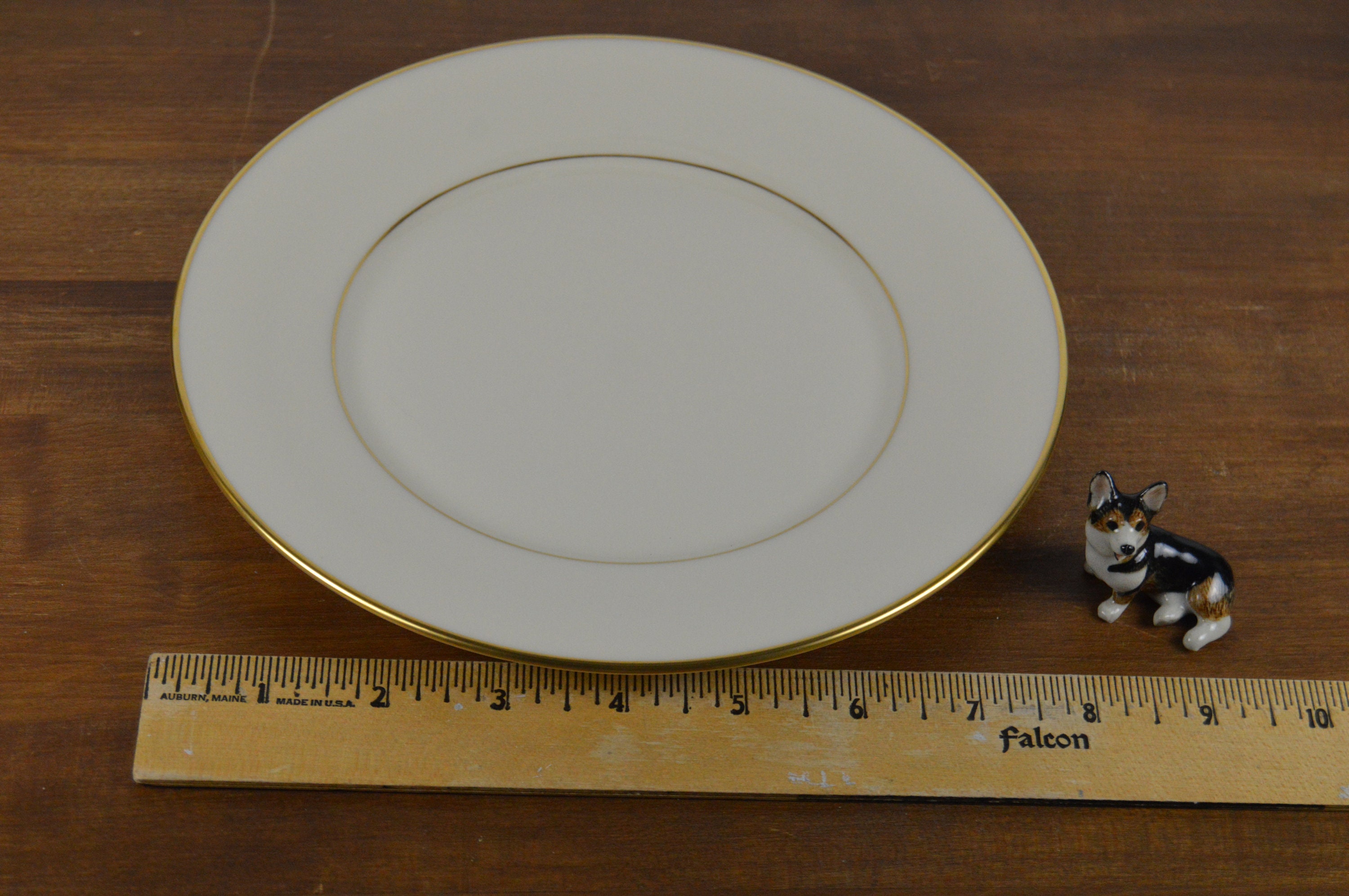 Set of 4 Lenox HAYWORTH 8" Salad Plates, Cosmopolitan Line, Ivory With ...
