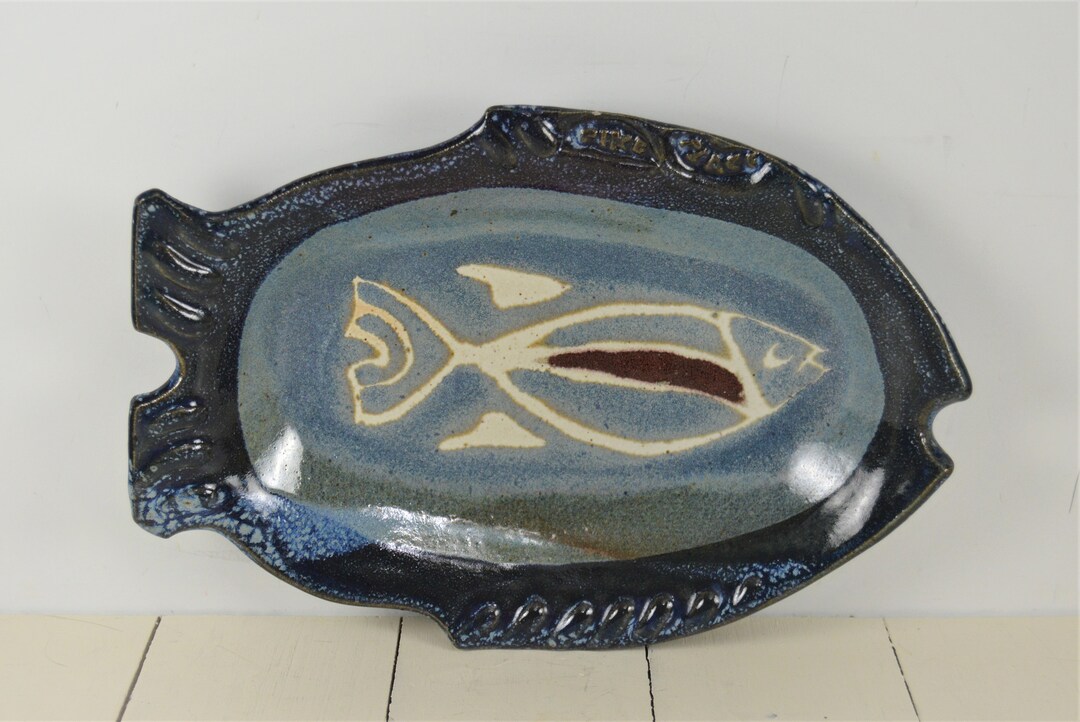 Lorna Smith Pottery PIKE PLACE Fish Platter 10.5", Hand Made Pottery ...