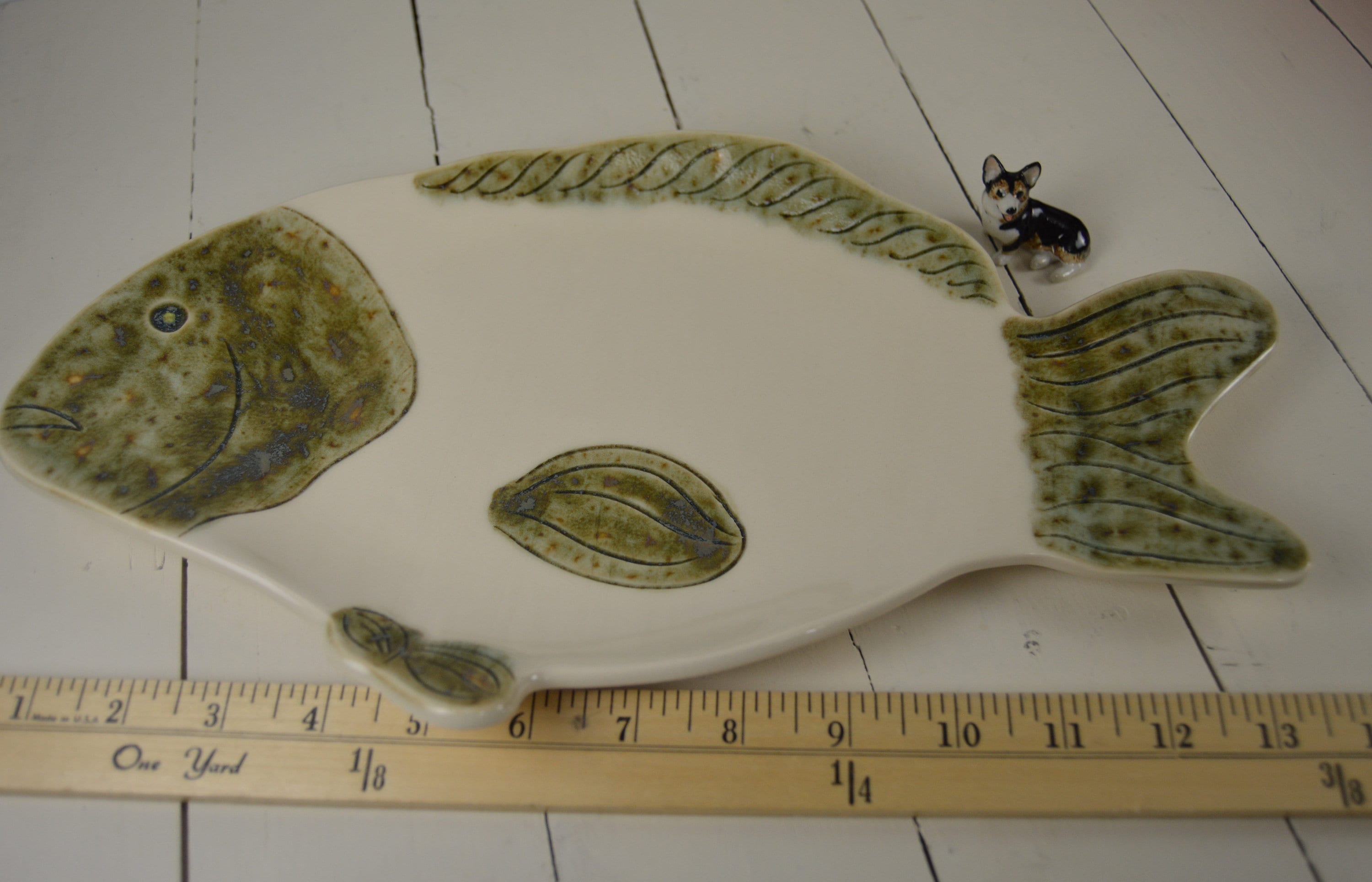 Hand Made Studio Pottery rr 14 Fish Plate | Etsy
