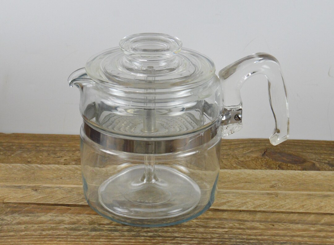 Pyrex 7754-B 4 Cup Glass Coffee Pot, Missing Metal Basket Top, Pyrex ...
