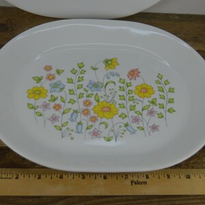 Pair of Corelle 12 Oval Platters, Springtime Theme Colors, 1 Meadow ...