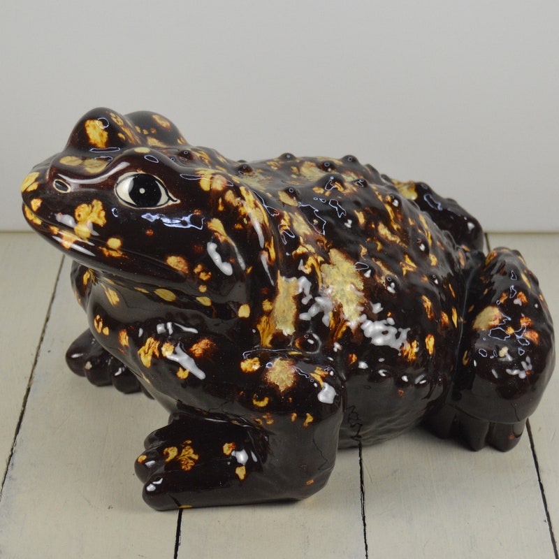 Vintage Ceramic Frog - Etsy