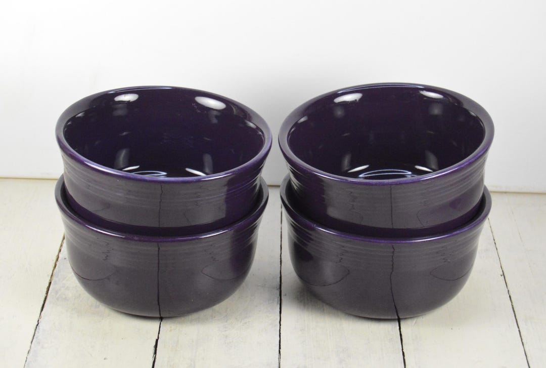 Set of 4 Fiesta PURPLE Gusto Bowls 6", Dark Purple, Plum? Mulberry ...