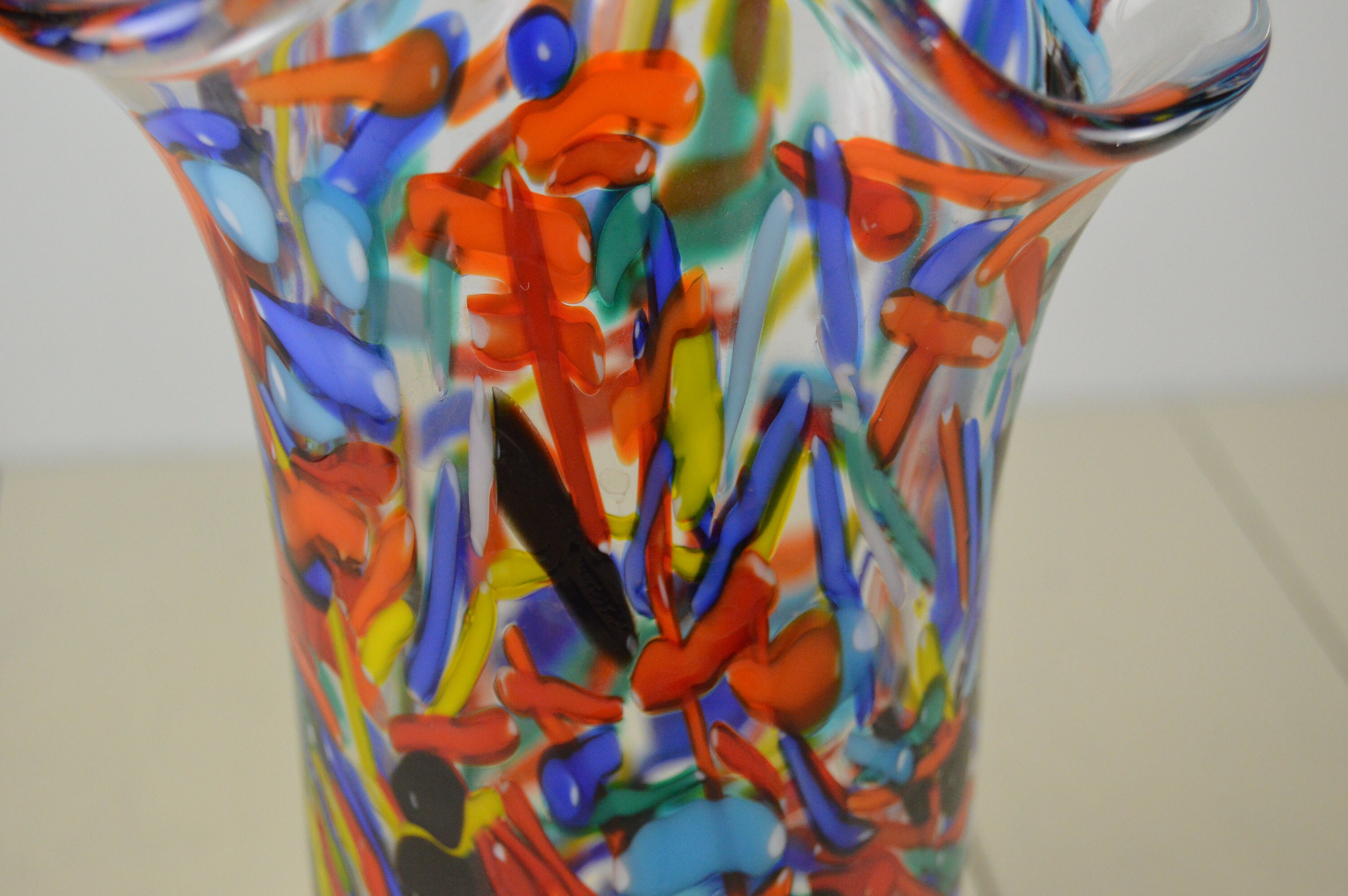 Applied Glass CONFETTI 8.75 Vase Ruffled Edge Pier 1 | Etsy