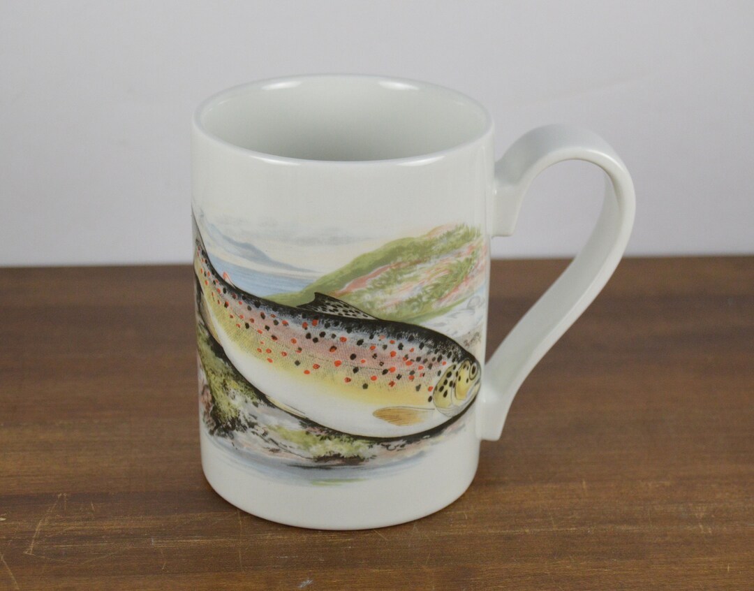 Portmeirion COMPLEAT ANGLER British Fishes 12 Oz Mug, Trout Gillaroo ...